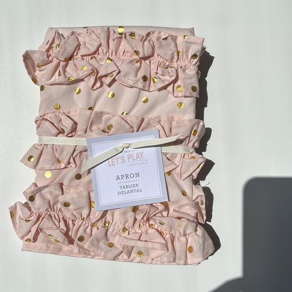 Pottery Barn Kids | Other | Pottery Barn Kids Ruffles Apron With Gold ...